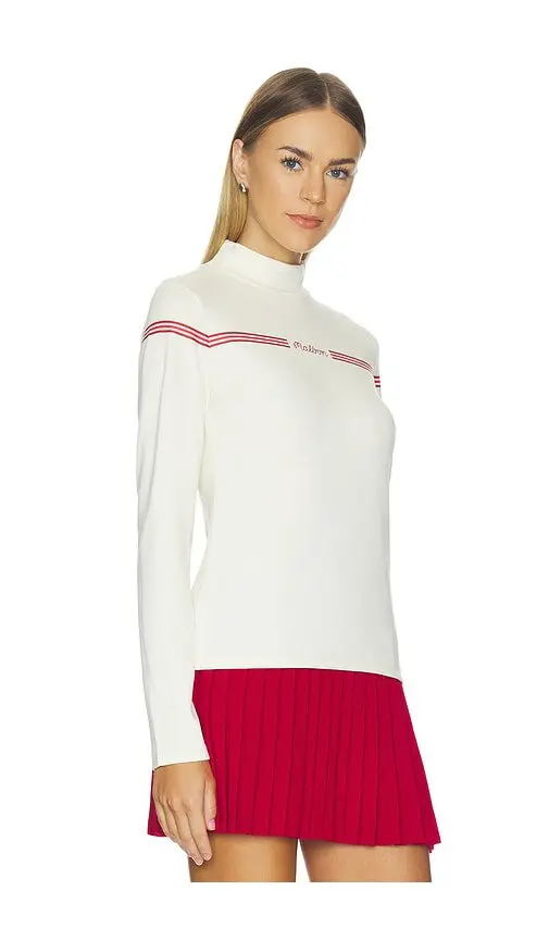 MALBON Sierra Mockneck Top In Cream