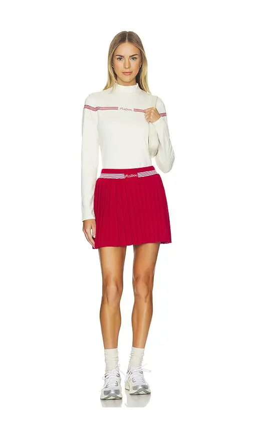 MALBON Sierra Mockneck Top In Cream
