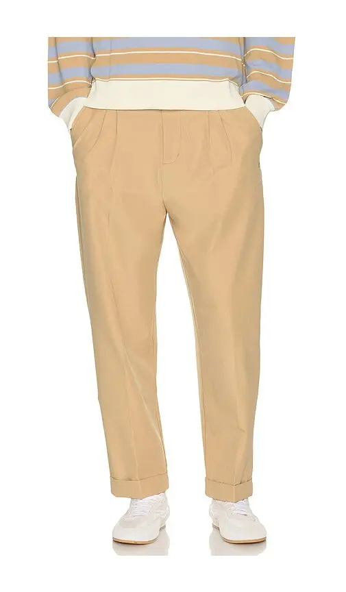 HEAD GOLF Double Pleated Pants In Brown