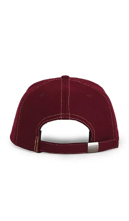 ART COMMUNITY Wool Short Brim Cap In Burgundy