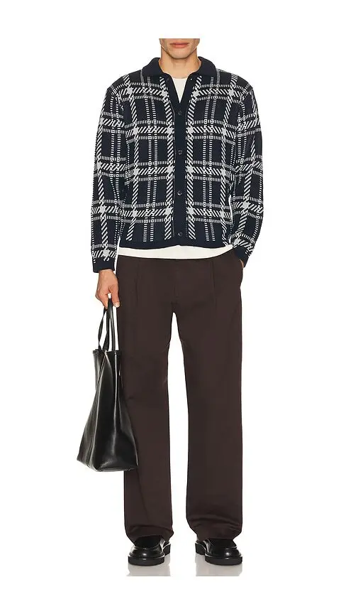 PEREGRINE Lumber Knitted Shirt In Blue