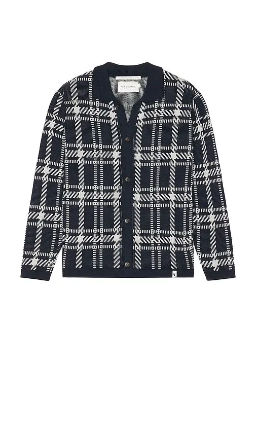 PEREGRINE Lumber Knitted Shirt In Blue