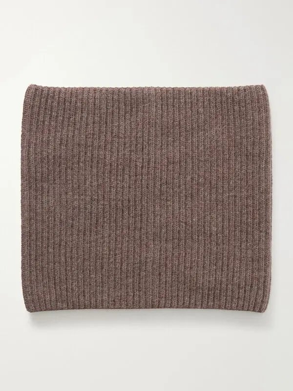 Auralee Tekla Wool And Cashmere-blend Snood - Brown