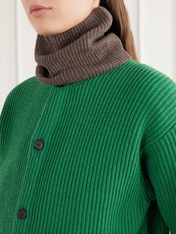 Auralee Tekla Wool And Cashmere-blend Snood - Brown