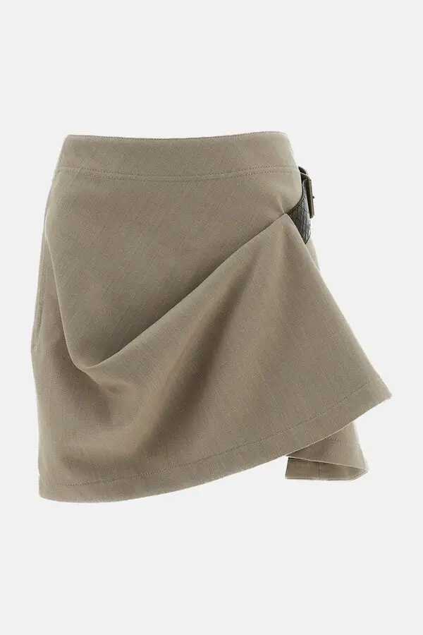 Bottega Veneta Soft Wool Twill Skirt