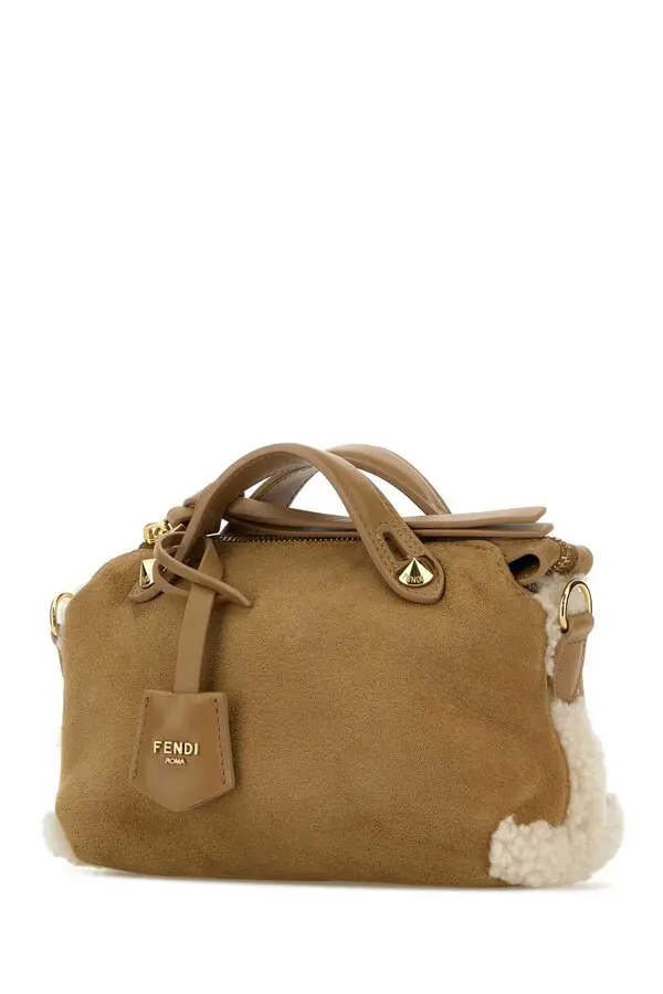 Fendi Beige Shearling Mini The Way Handbag