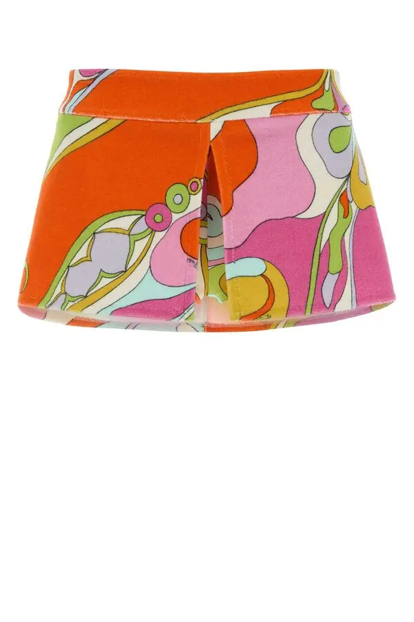 Emilio Pucci Printed Terry Fabric Pant-skirt