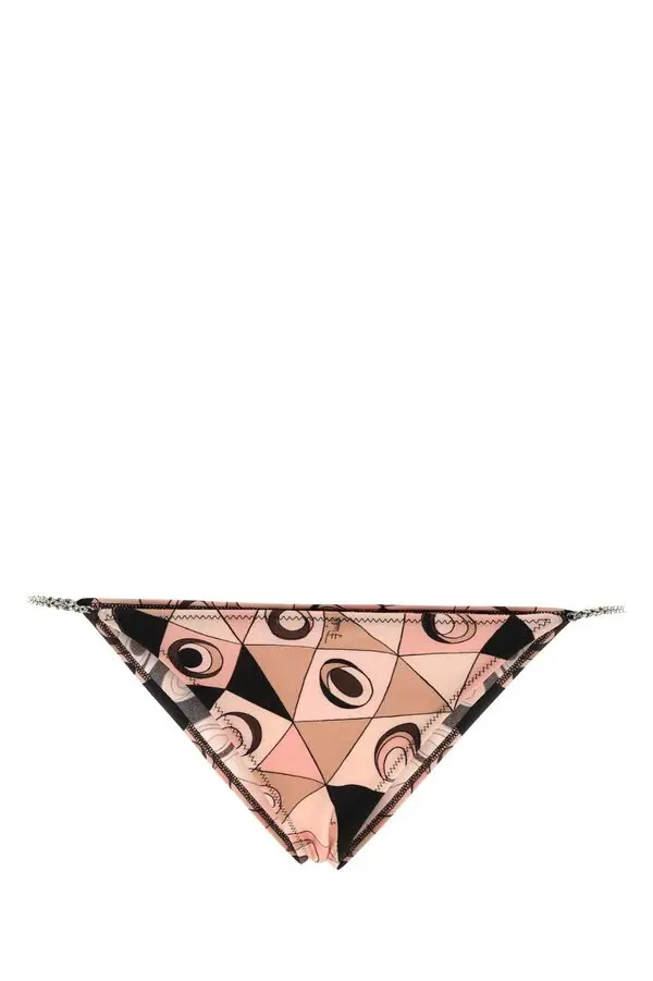 Emilio Pucci Printed Stretch Nylon Bikini Bottom