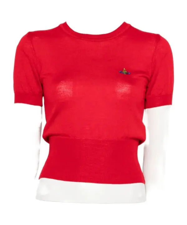 VIVIENNE WESTWOOD Logo-detail T-shirt - Red
