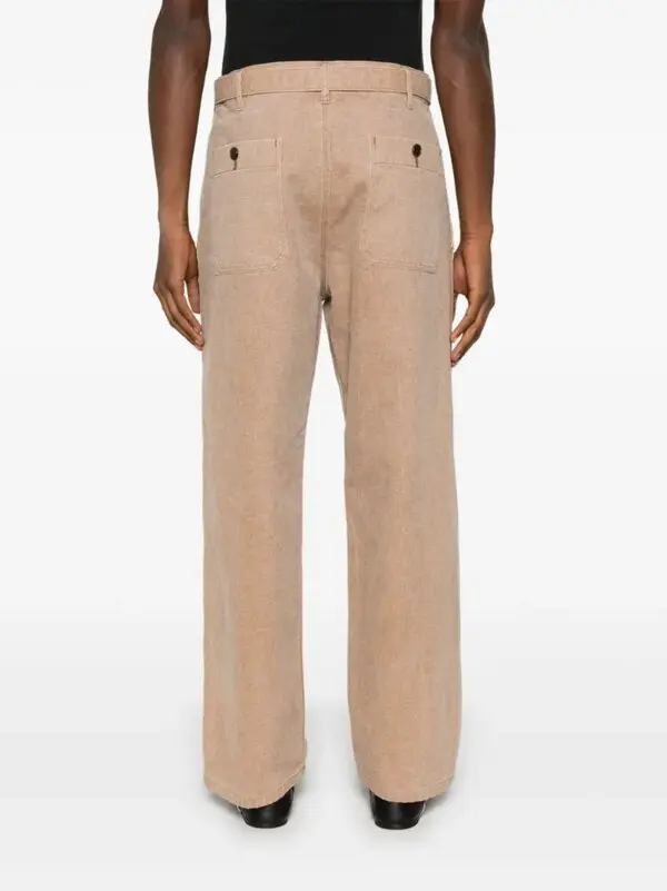Auralee Canvas Belted Trousers