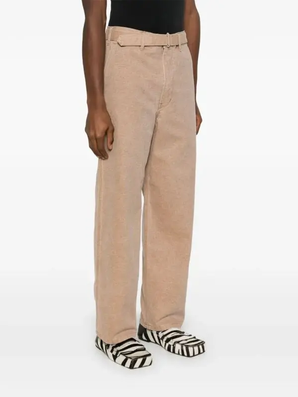Auralee Canvas Belted Trousers