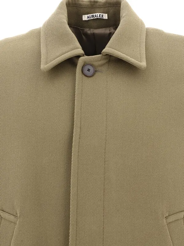 Auralee Spread-collar Wool Jacket