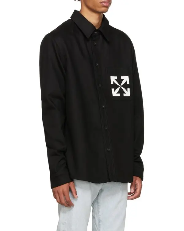 Off-White Single Arrow Denim Shirt White