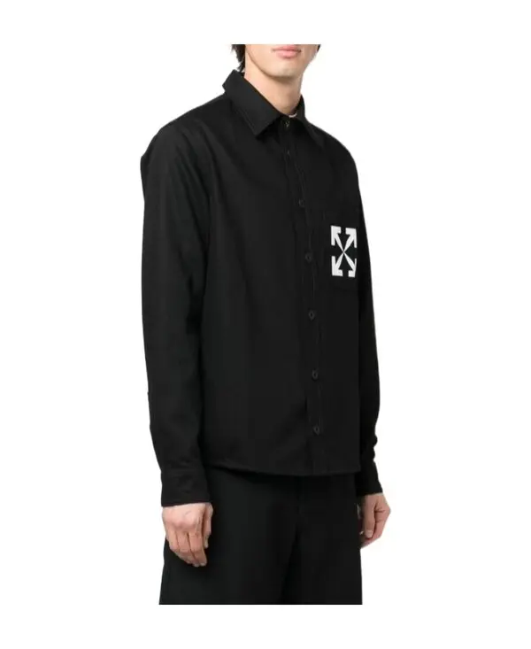 Off-White Single Arrow Denim Shirt White