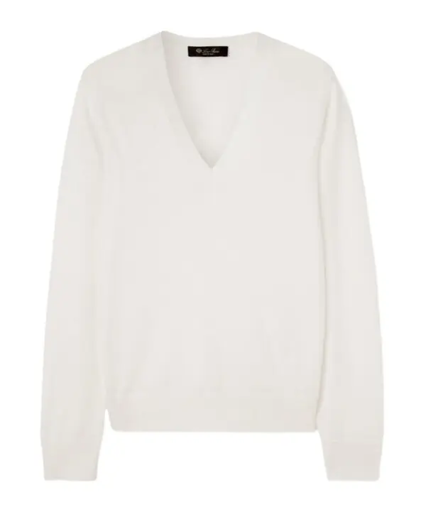 Loro Piana Piuma Cashmere Sweater - White
