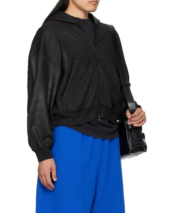 Balenciaga Cropped Zip-up Hoodie