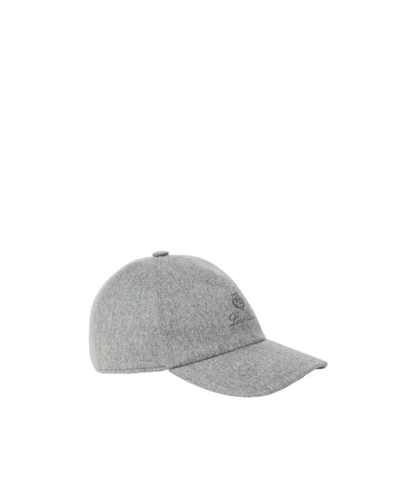 Loro Piana Logo Embroidered Cap - Gray
