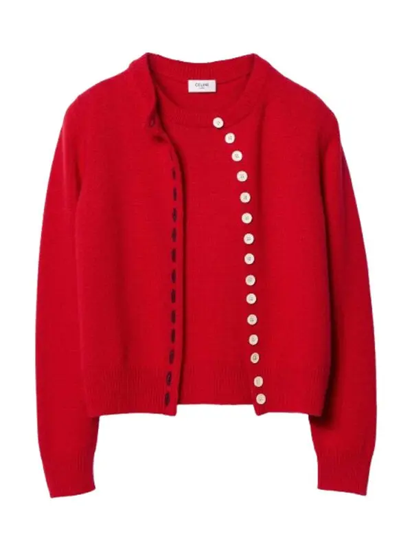 Celine Twinset Cardigan In Heritage Cashmere