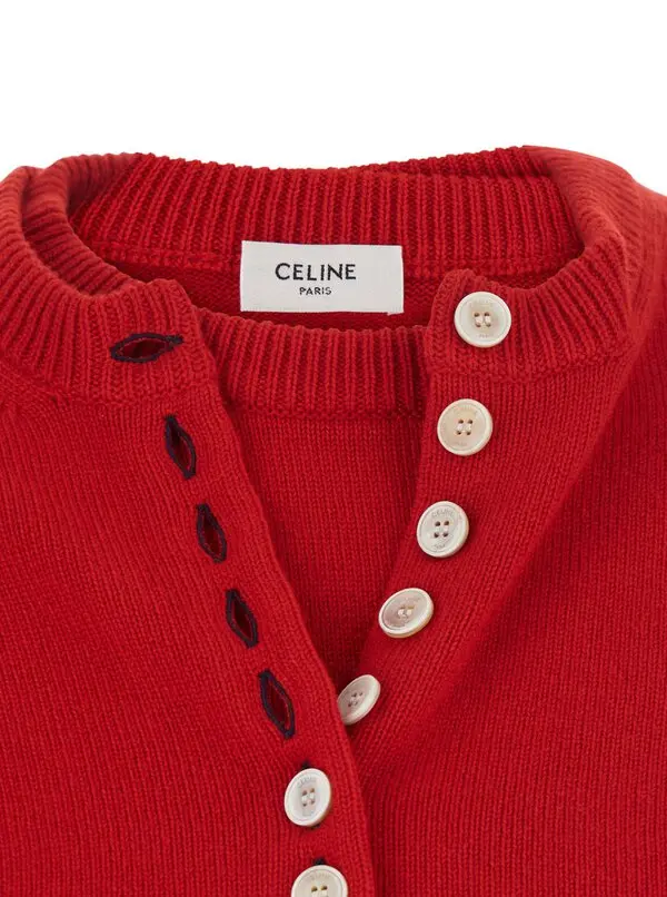 Celine Twinset Cardigan In Heritage Cashmere