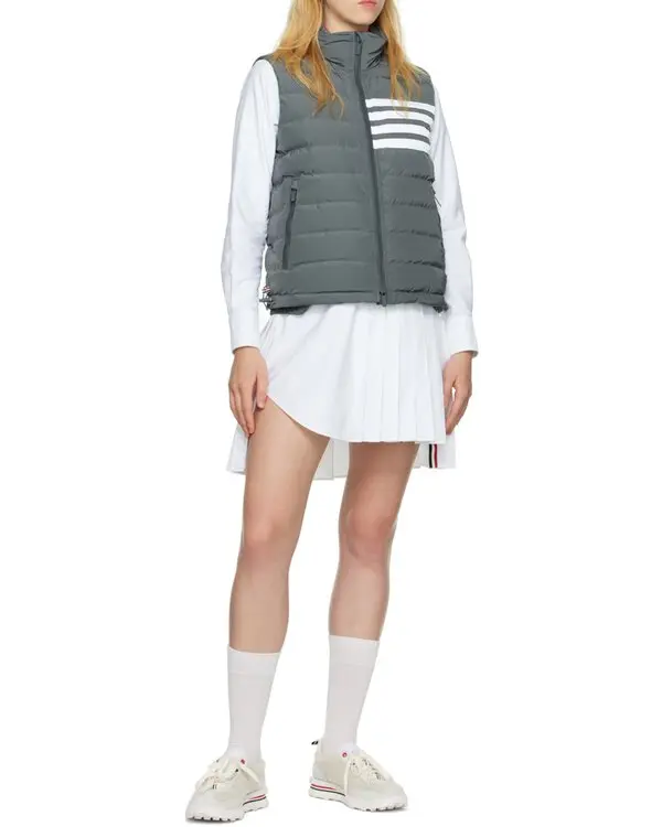 Thom Browne Striped Detail Zip-front Down Vest