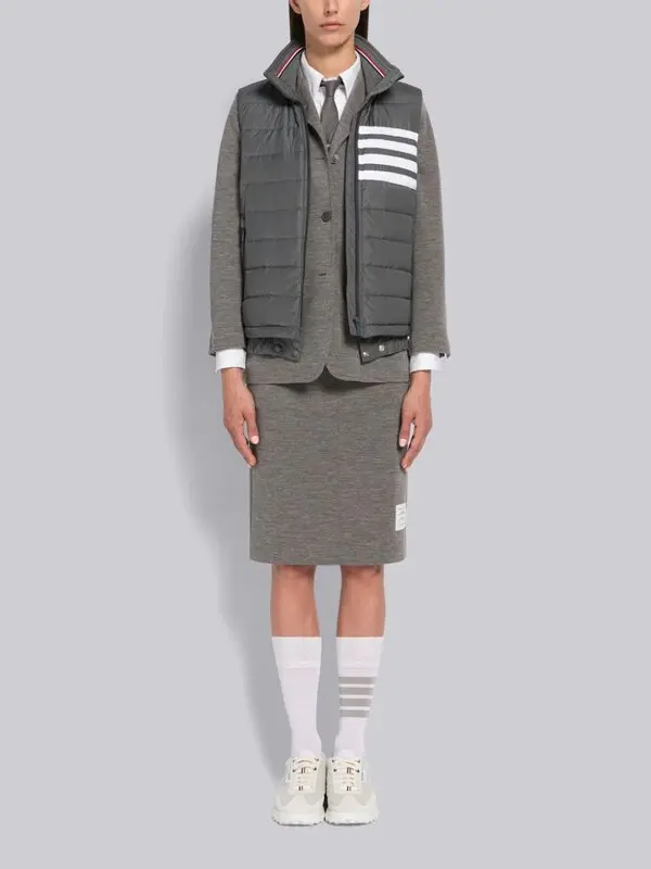 Thom Browne Striped Detail Zip-front Down Vest