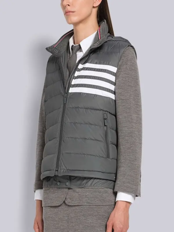 Thom Browne Striped Detail Zip-front Down Vest
