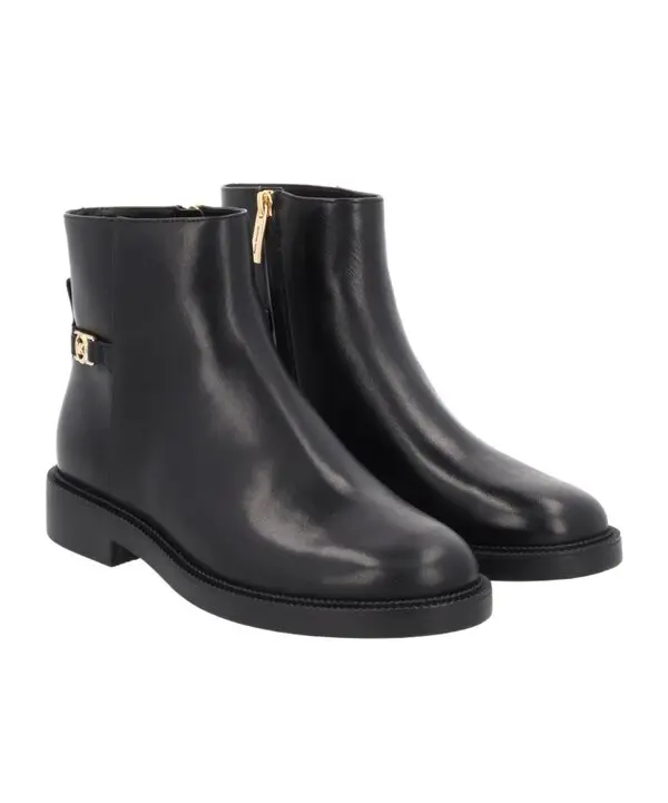 Michael Kors Logo Plaque Ankle Boots