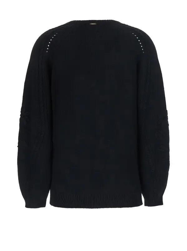 TWINSET Cable Knit V-neck Sweater