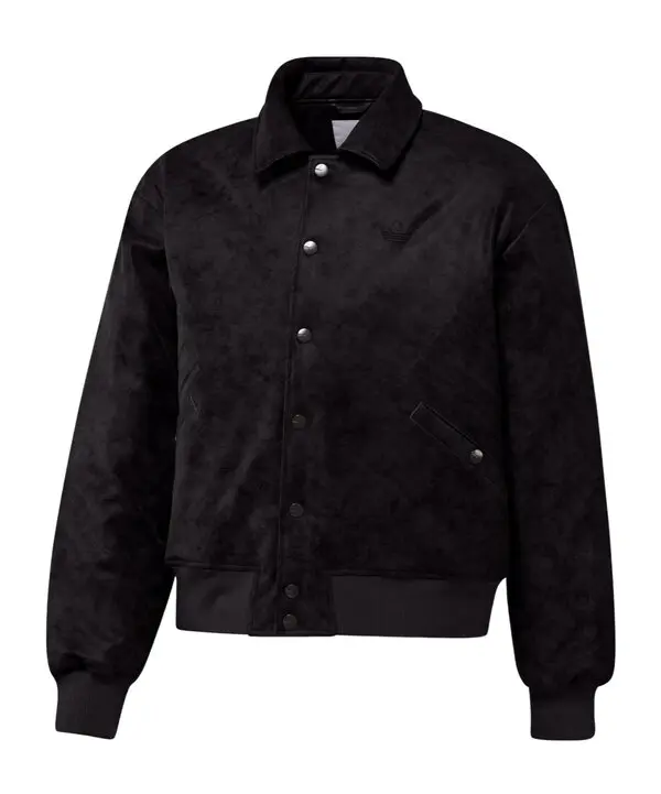 ADIDAS ORIGINALS Collar Snap Button Cropped Jacket