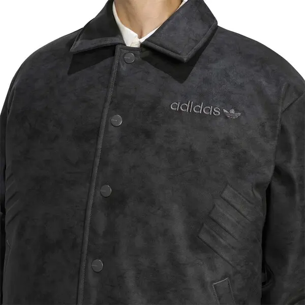 ADIDAS ORIGINALS Collar Snap Button Cropped Jacket