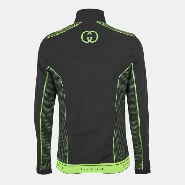 Gucci Mesh Panel Stand Collar Zip Sports Jacket