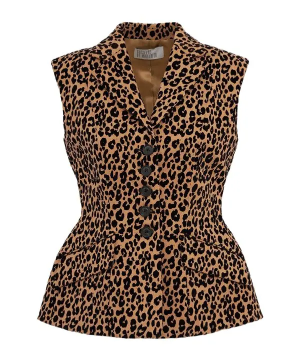 Giuseppe Di Morabito Printed Poly Blend Vest - Black
