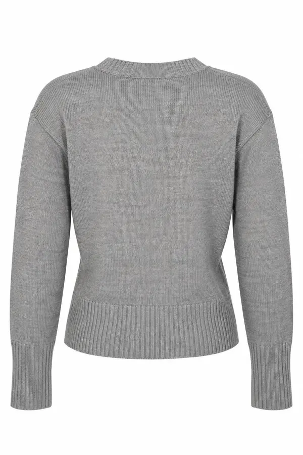 Patrizia Pepe Embellished Logo Knitted Sweater