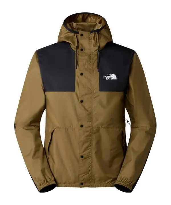 The North Face Khaki And Black Color Block Hooded Jacket
