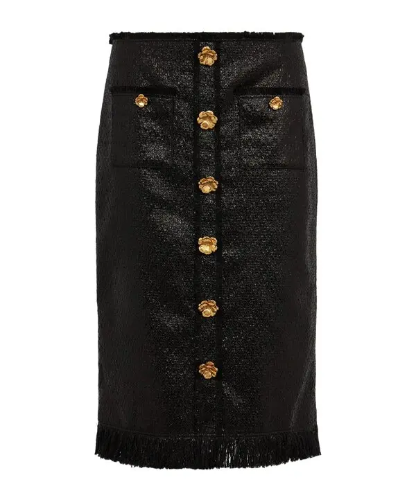 Giuseppe Di Morabito Floral-button Skirt - Black