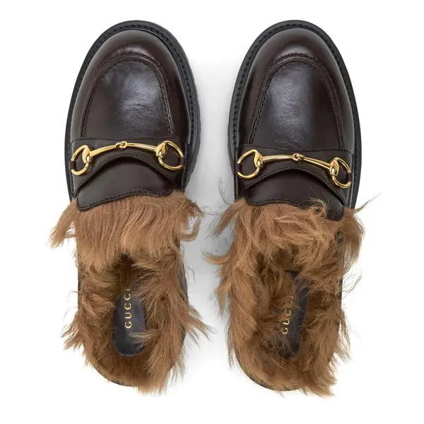 Gucci Leather Platform Mules