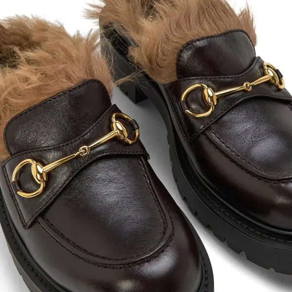 Gucci Leather Platform Mules