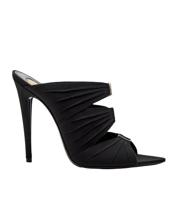 Saint Laurent Satin-crepe Mules