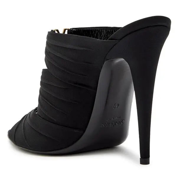 Saint Laurent Satin-crepe Mules
