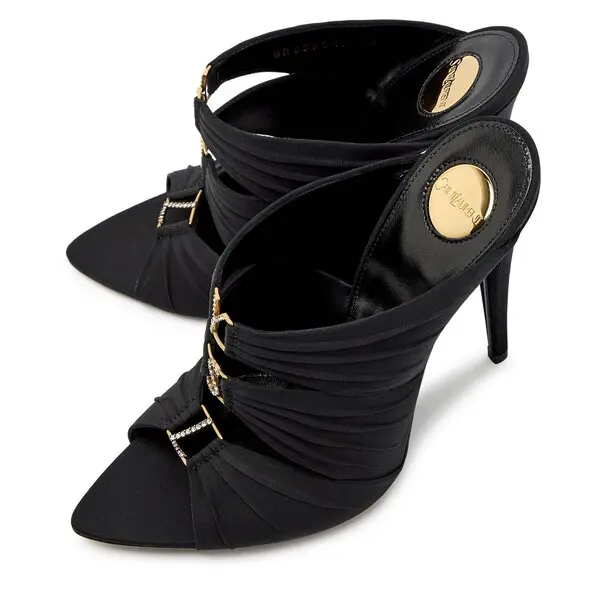 Saint Laurent Satin-crepe Mules