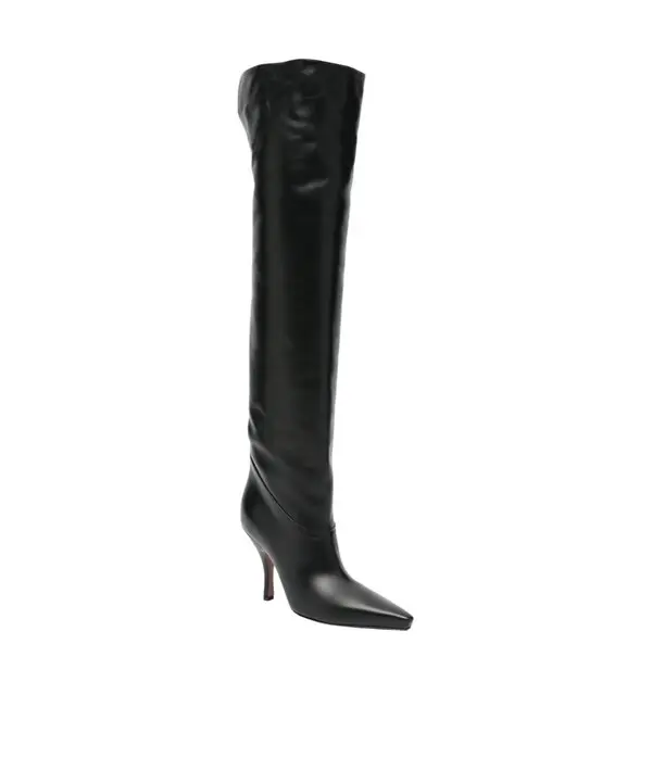 Paris Texas Rose Pointed-toe Over-the-knee Boots
