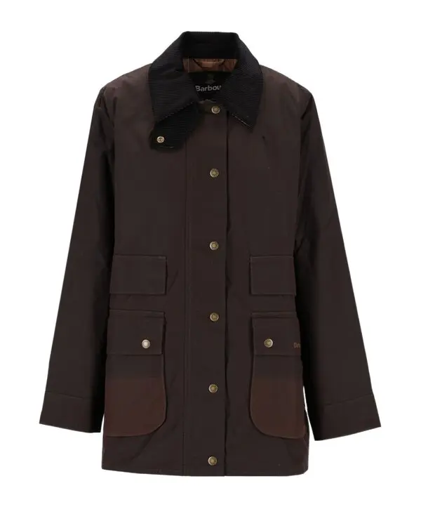 Barbour Modern Border Long-sleeved Waxed Coat