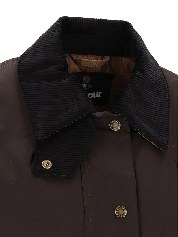Barbour Modern Border Long-sleeved Waxed Coat