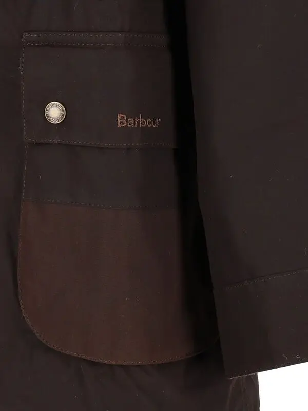 Barbour Modern Border Long-sleeved Waxed Coat