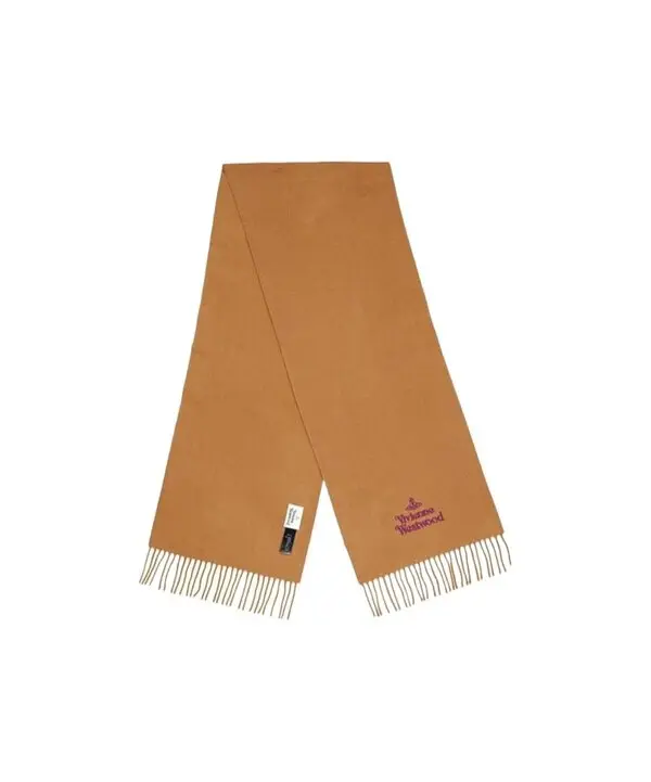 VIVIENNE WESTWOOD Logo-embroidered Wool Scarf