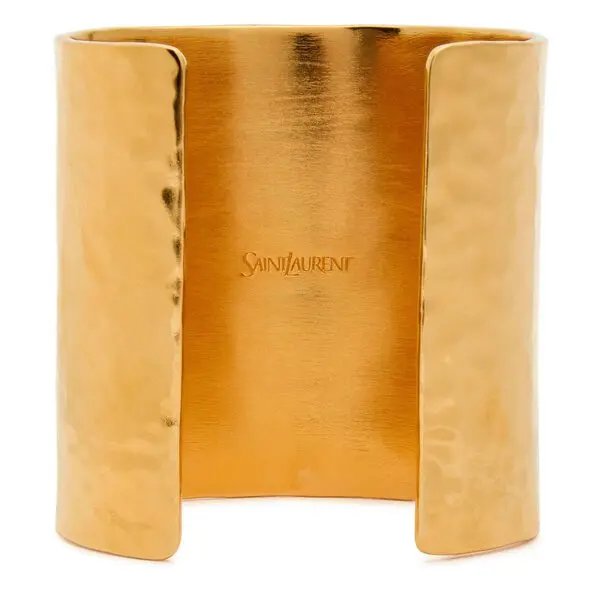 Saint Laurent Metal Cuff Logo Plaque
