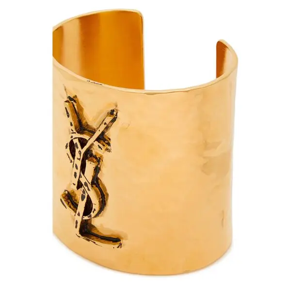Saint Laurent Metal Cuff Logo Plaque