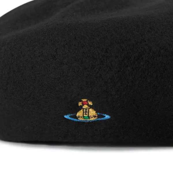 VIVIENNE WESTWOOD Wool Beret With Multicolor Orb Logo