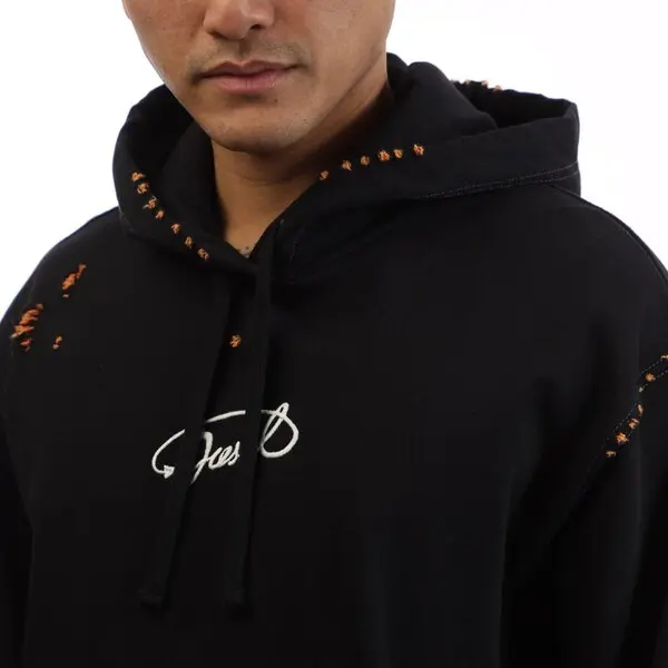 DIESEL® Distressed Embroidered Hoodie