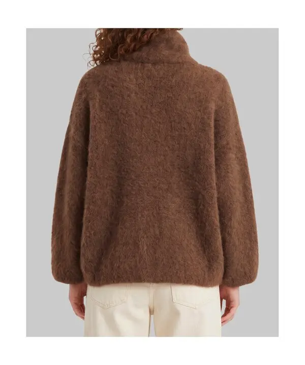 THE FRANKIE SHOP Zip-up Long-sleeve Knit Top